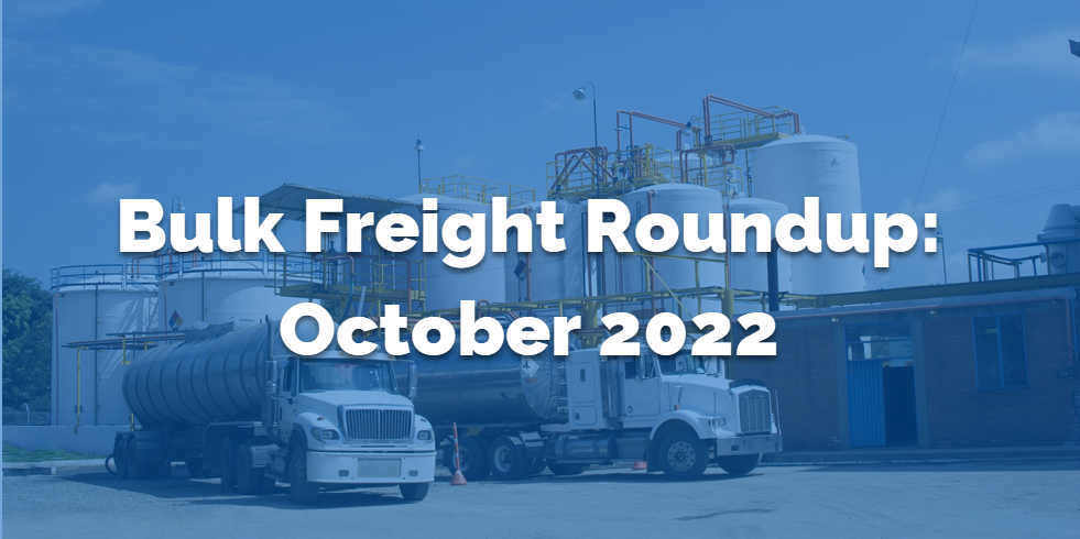 October 2022 bulk freight roundup